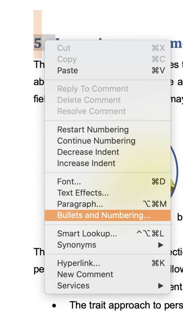 MS Word: How to Change Heading Numbering to Start on a Different Number ...