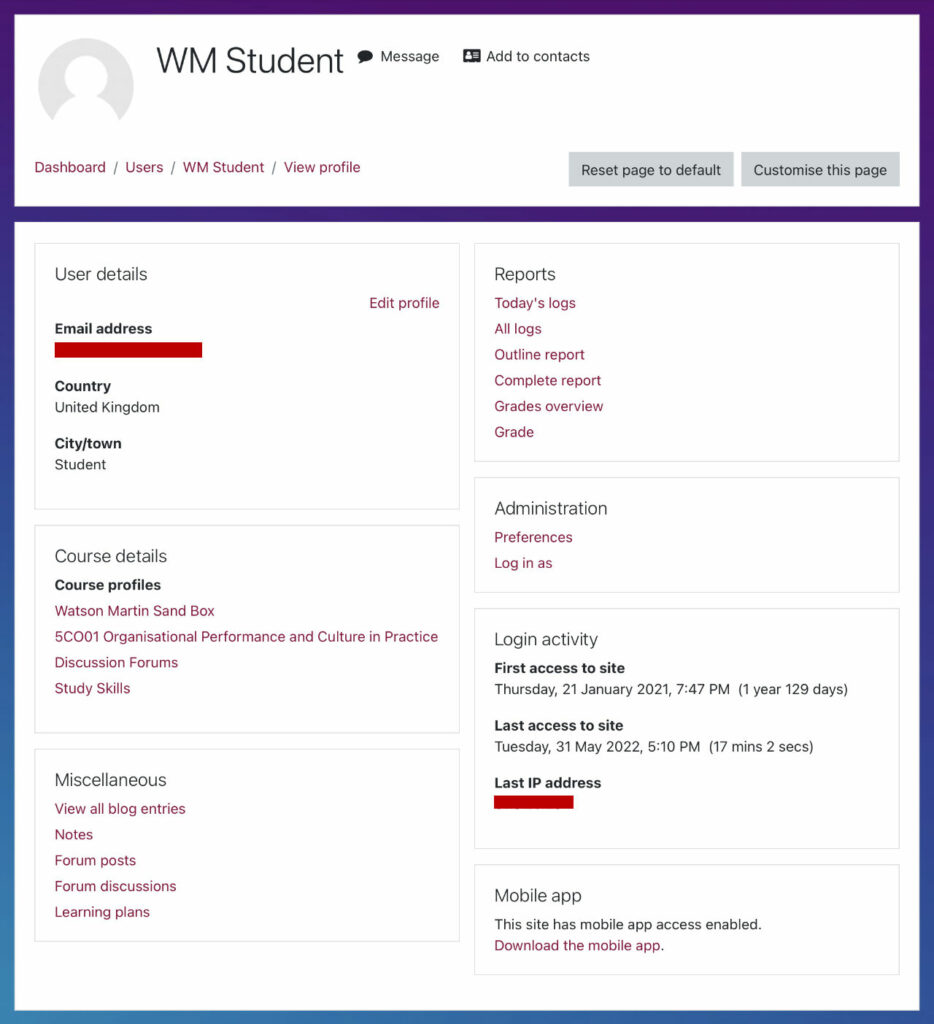 How to Hide Information (User Fields) on Moodle Profile Page – XELIUM ...