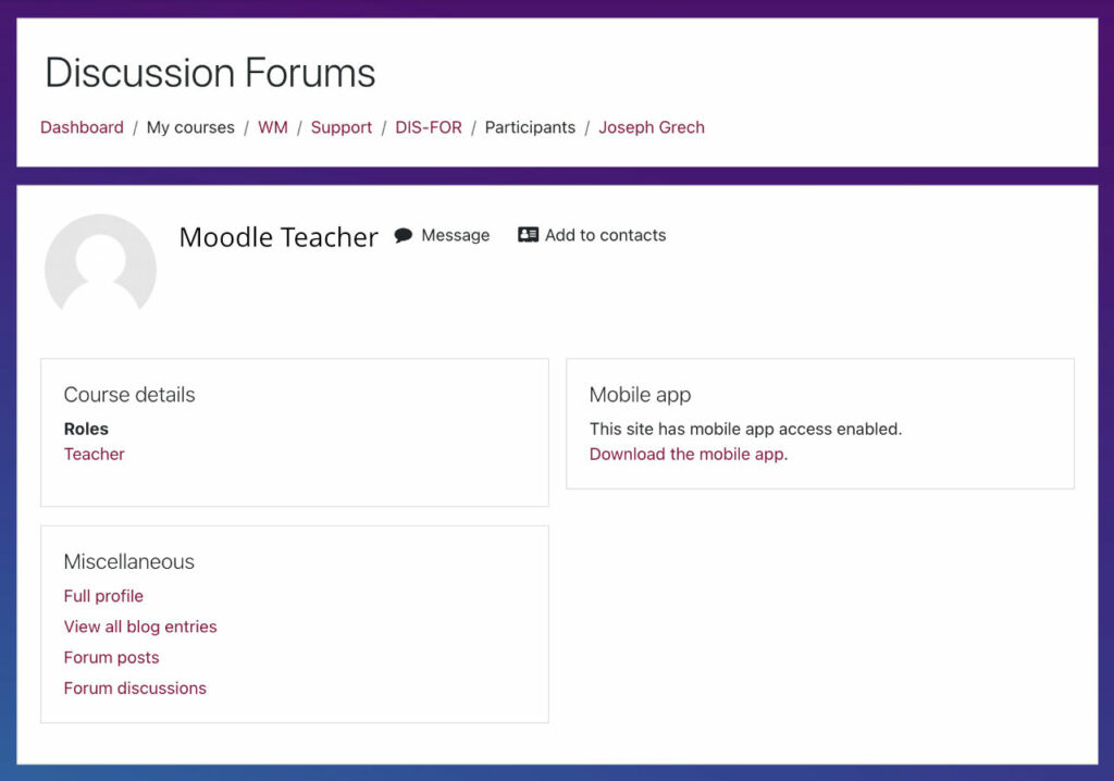 How to Hide Information (User Fields) on Moodle Profile Page – XELIUM : clarity defined
