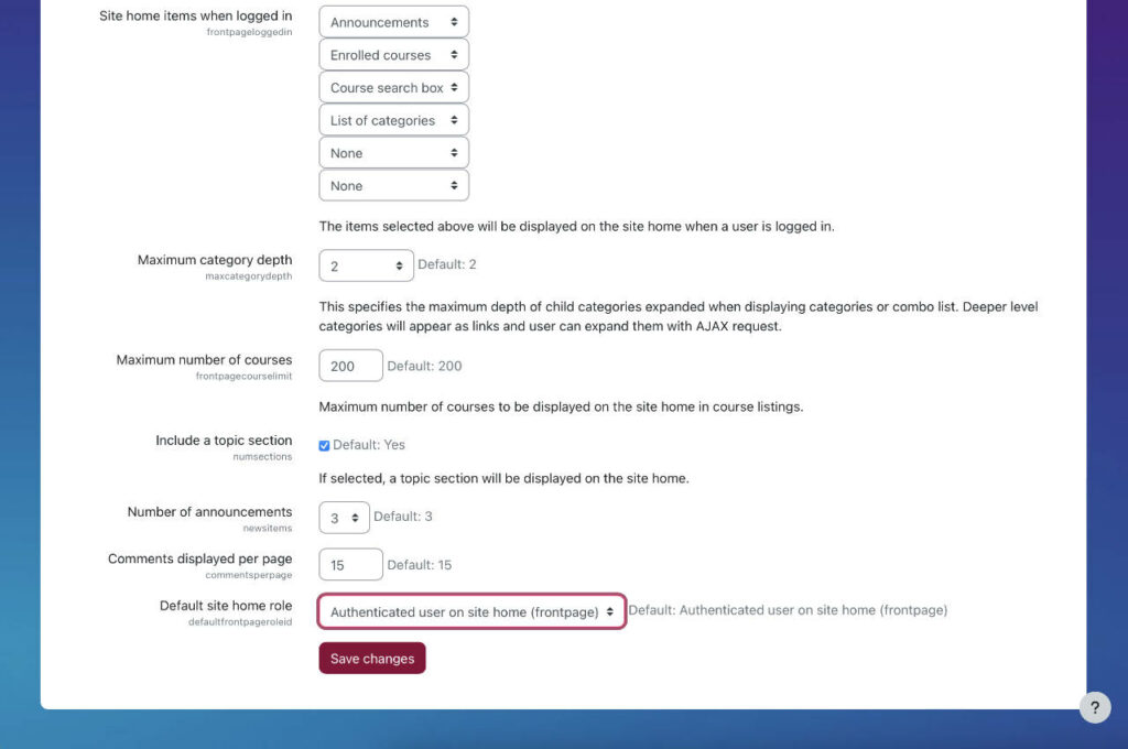 How to add custom messages to the Home page on Moodle – XELIUM : clarity defined