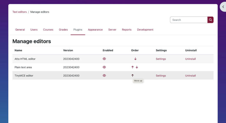 How to make TinyMCE Editor the default text editor in Moodle – XELIUM : clarity defined
