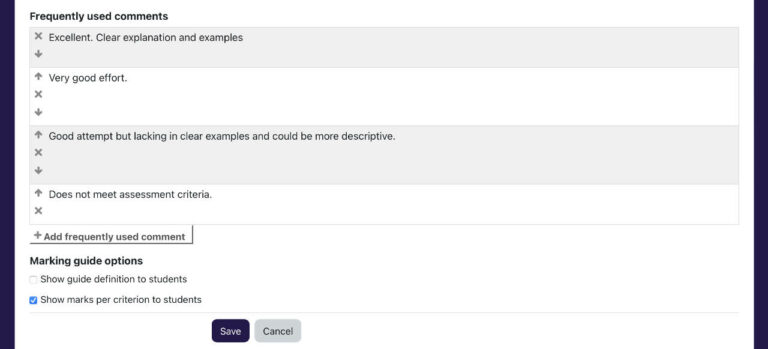 How to use Advanced Grading – Custom Marking Guide (Mark Scheme) for Assignment in Moodle ...