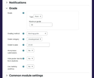 How to use Advanced Grading – Custom Marking Guide (Mark Scheme) for Assignment in Moodle ...
