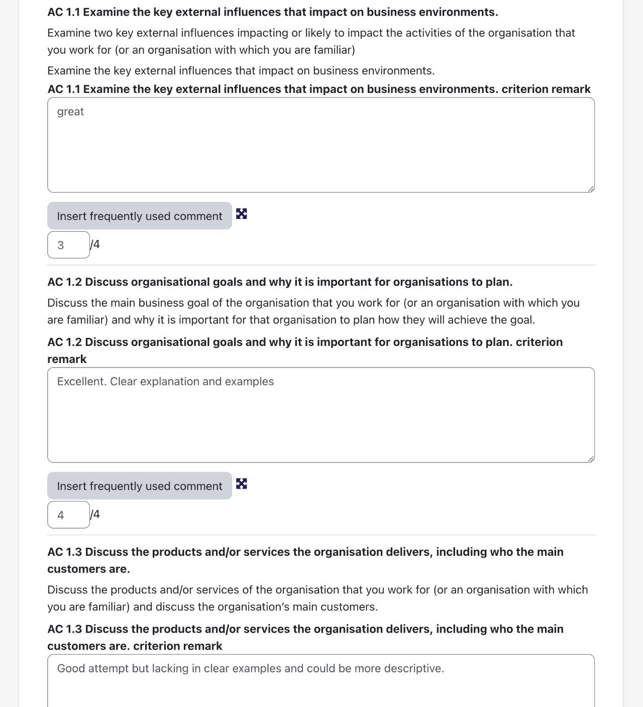 How To Use Advanced Grading Custom Marking Guide Mark Scheme For 6139